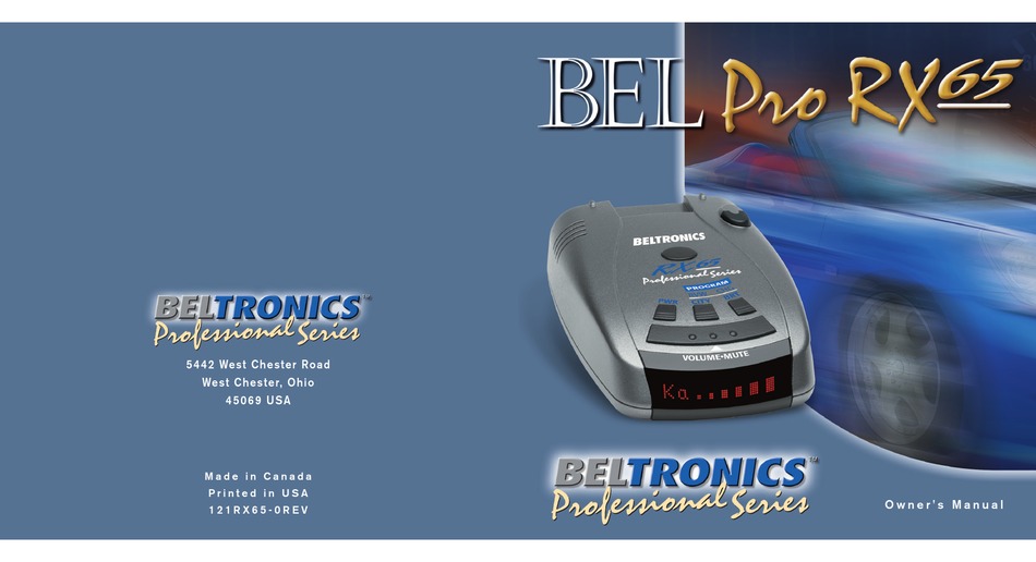 BELTRONICS BEL PRO RX65 MANUAL Pdf Download | ManualsLib