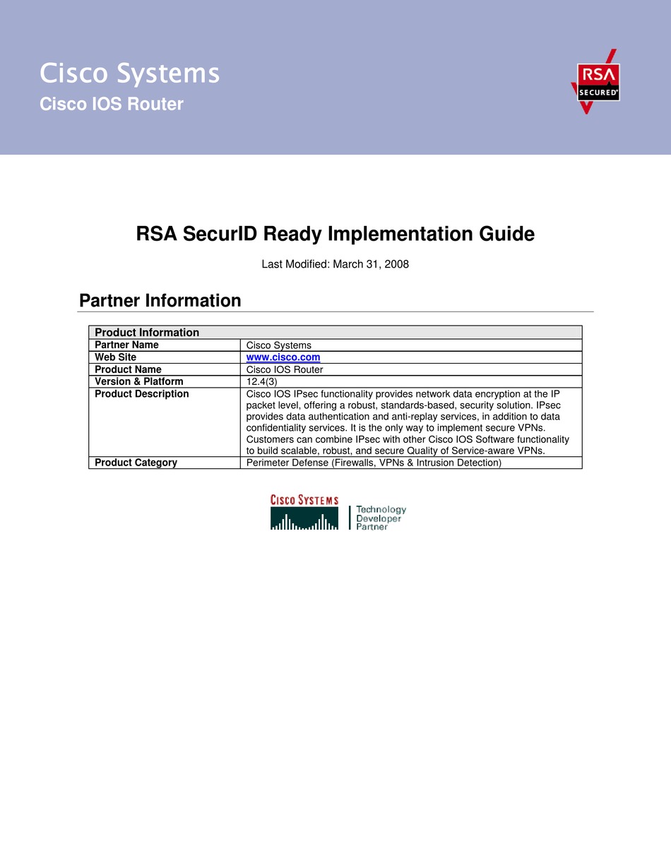 Cisco Ios Router Product Information Pdf Download Manualslib