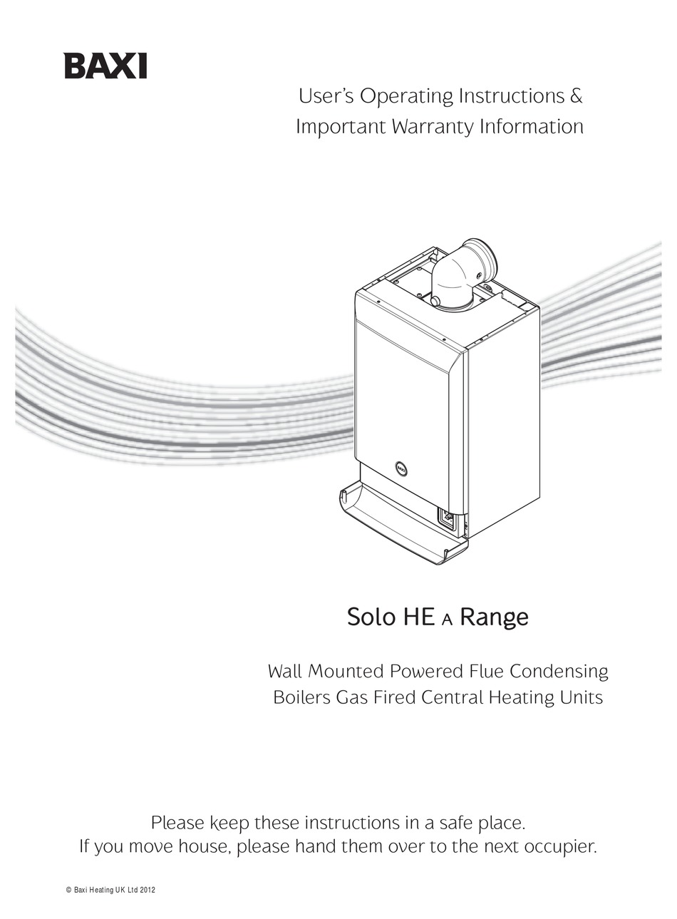 BAXI SOLO HE A SERIES USER OPERATING INSTRUCTIONS MANUAL Pdf Download baxi-solo-he-a-series-user-operating-instructions-manual-pdf-download