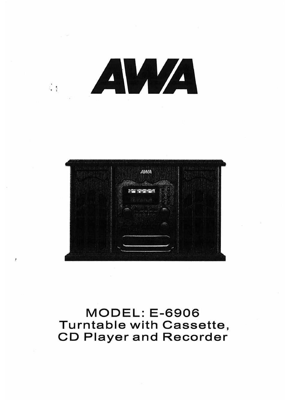 AWA E-6906 USER MANUAL Pdf Download | ManualsLib