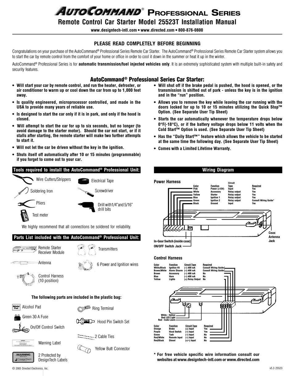Directed Electronics Wiring Diagrams Schema Digital