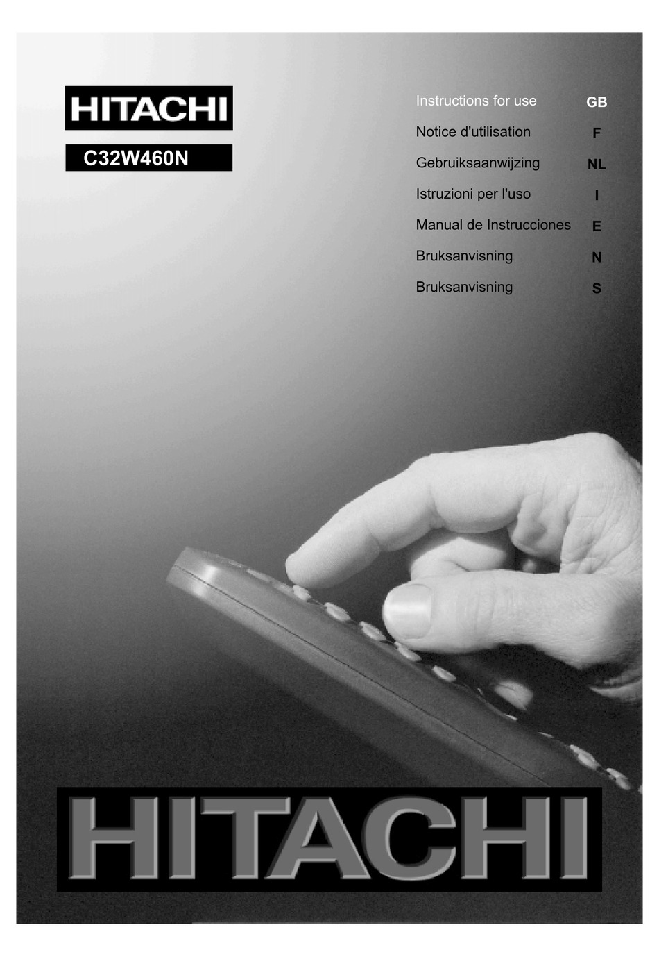 HITACHI C32W460N USER MANUAL Pdf Download | ManualsLib