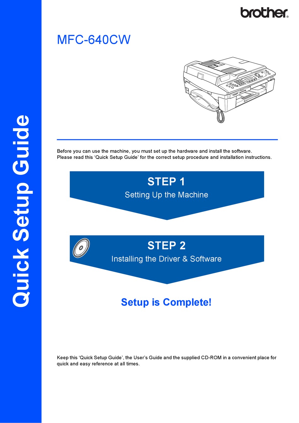 BROTHER MFC 640CW - COLOR INKJET - ALL-IN-ONE QUICK SETUP MANUAL Pdf ...