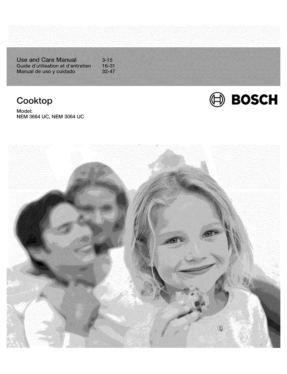 BOSCH NEM 3664 UC USE AND CARE MANUAL Pdf Download | ManualsLib