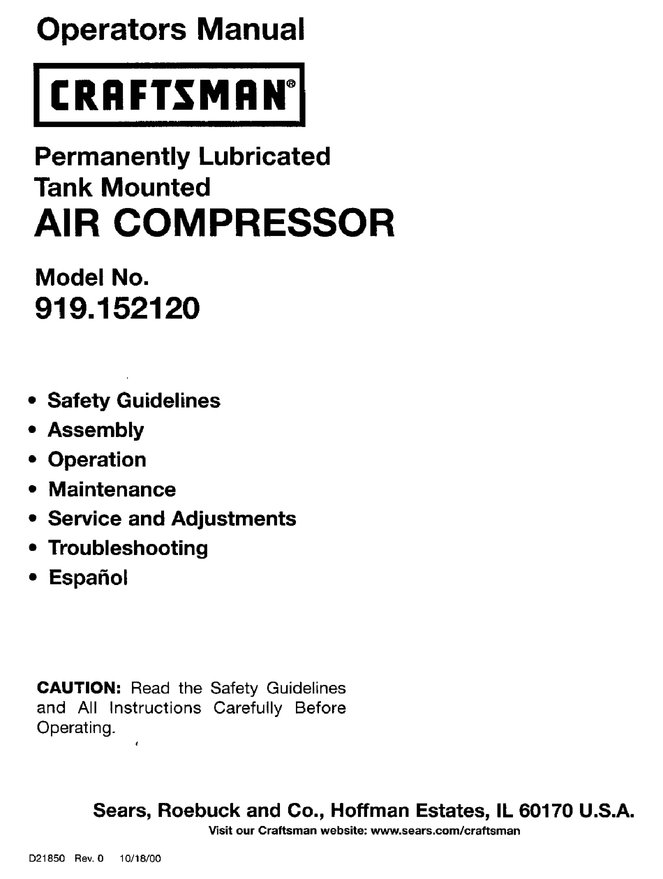 CRAFTSMAN 919 152120 OPERATOR S MANUAL Pdf Download ManualsLib CRAFTSMAN 919 152120 OPERATOR S MANUAL Pdf Download ManualsLib