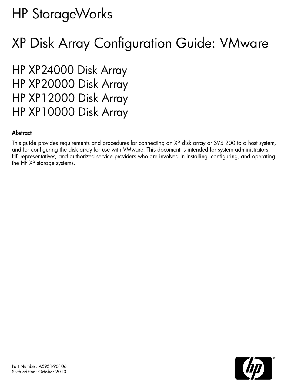 HP XP20000/XP24000 CONFIGURATION MANUAL Pdf Download | ManualsLib