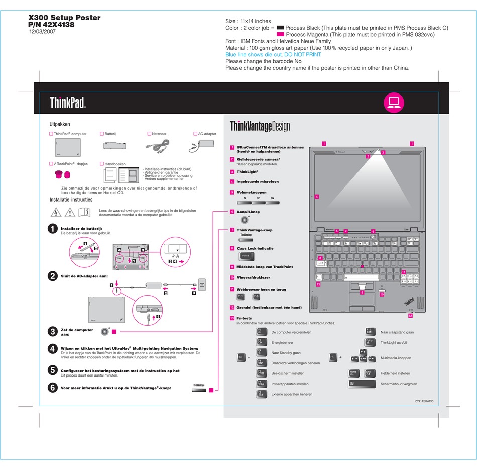LENOVO THINKPAD X300 SETUP POSTER Pdf Download | ManualsLib