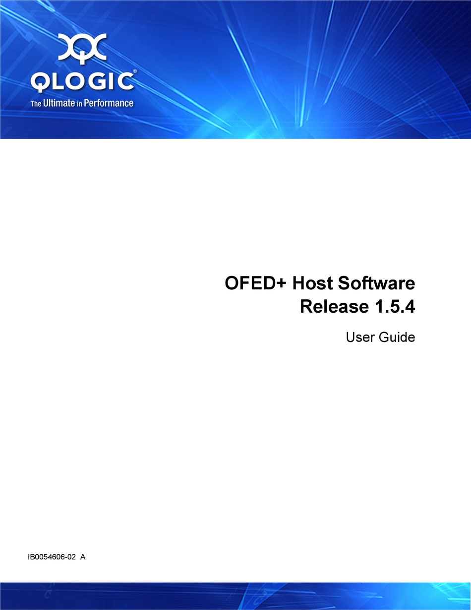 QLOGIC OFED+ HOST SOFTWARE USER'S MANUAL Pdf Download | ManualsLib