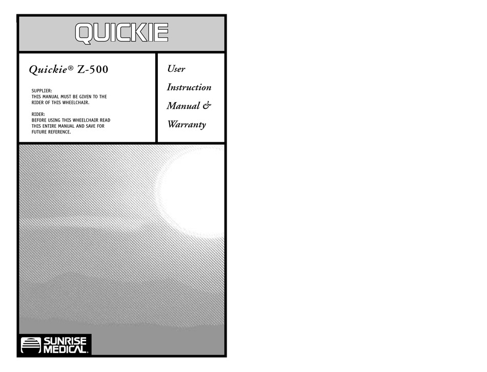 QUICKIE Z 500 USER INSTRUCTIONS Pdf Download ManualsLib quickie-z-500-user-instructions-pdf-download-manualslib