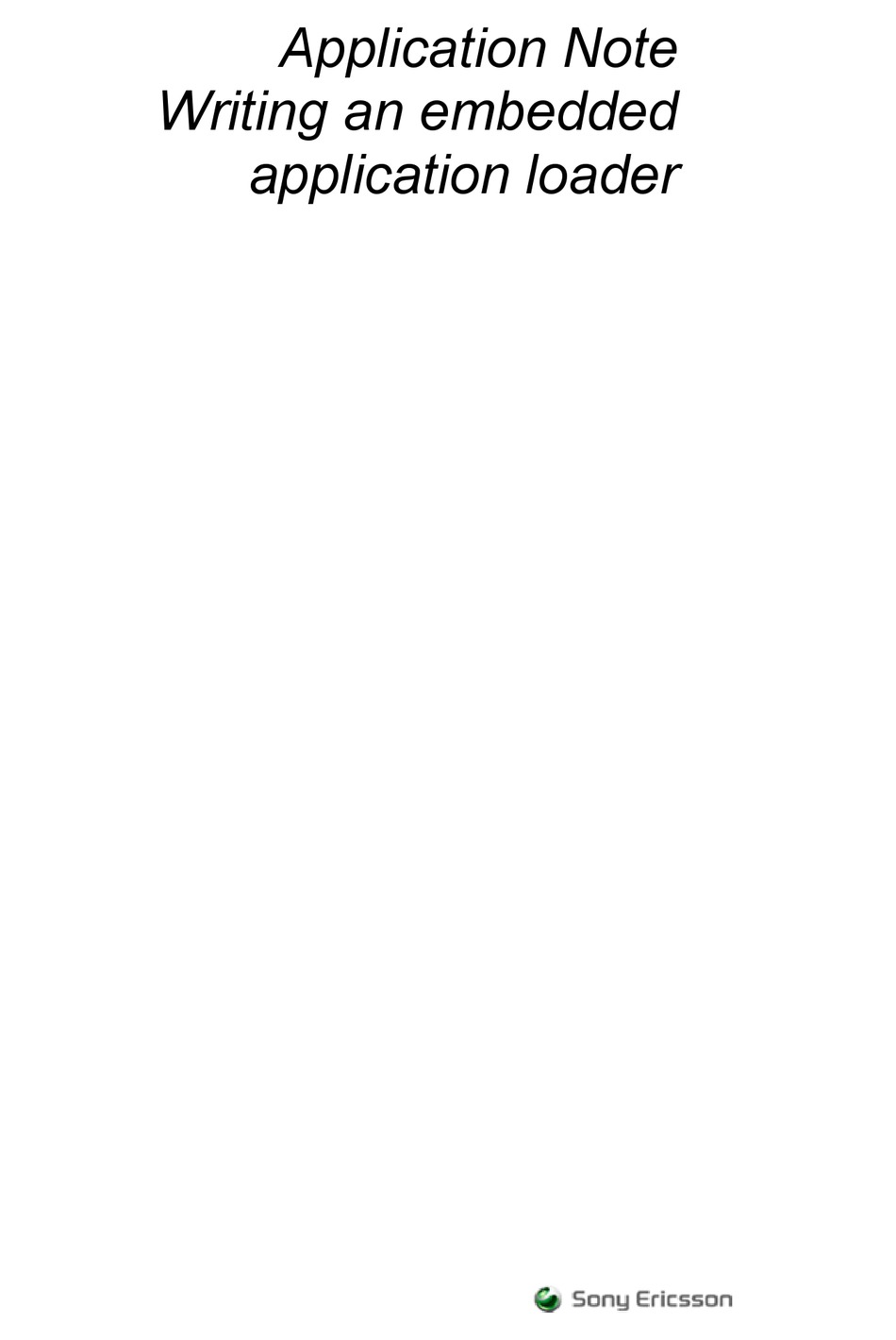 SIERRA WIRELESS WRITING AN EMBEDDED APPLICATION LOADER APPLICATION NOTE Pdf Download | ManualsLib