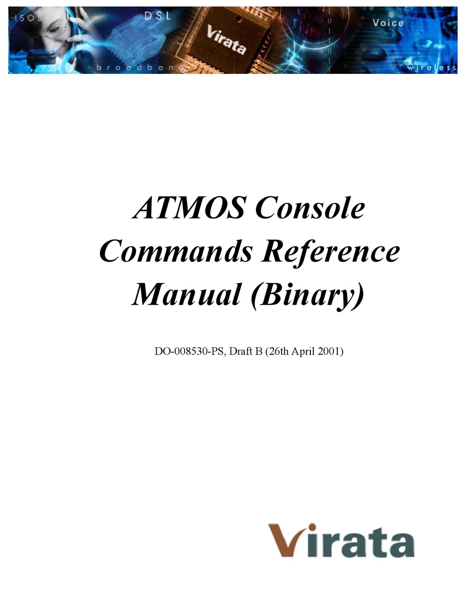 VIRATA ATMOS CONSOLE COMMAND REFERENCE MANUAL Pdf Download | ManualsLib