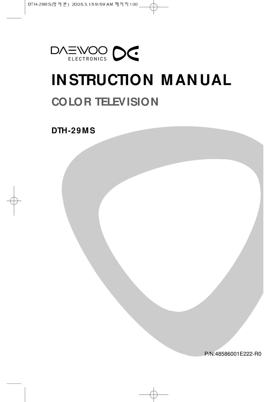 DAEWOO DTH-29MS INSTRUCTION MANUAL Pdf Download | ManualsLib