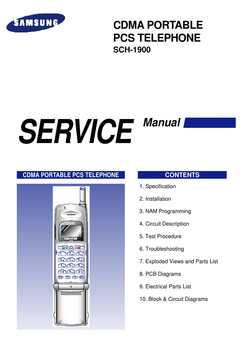 SAMSUNG SCH-1900 SERVICE MANUAL Pdf Download | ManualsLib