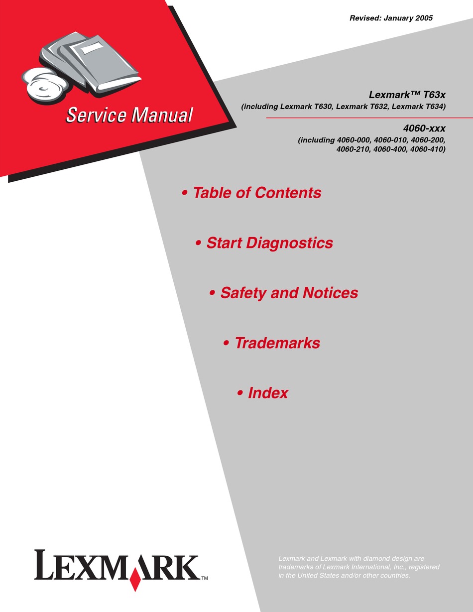 LEXMARK 10G0200 SERVICE MANUAL Pdf Download | ManualsLib