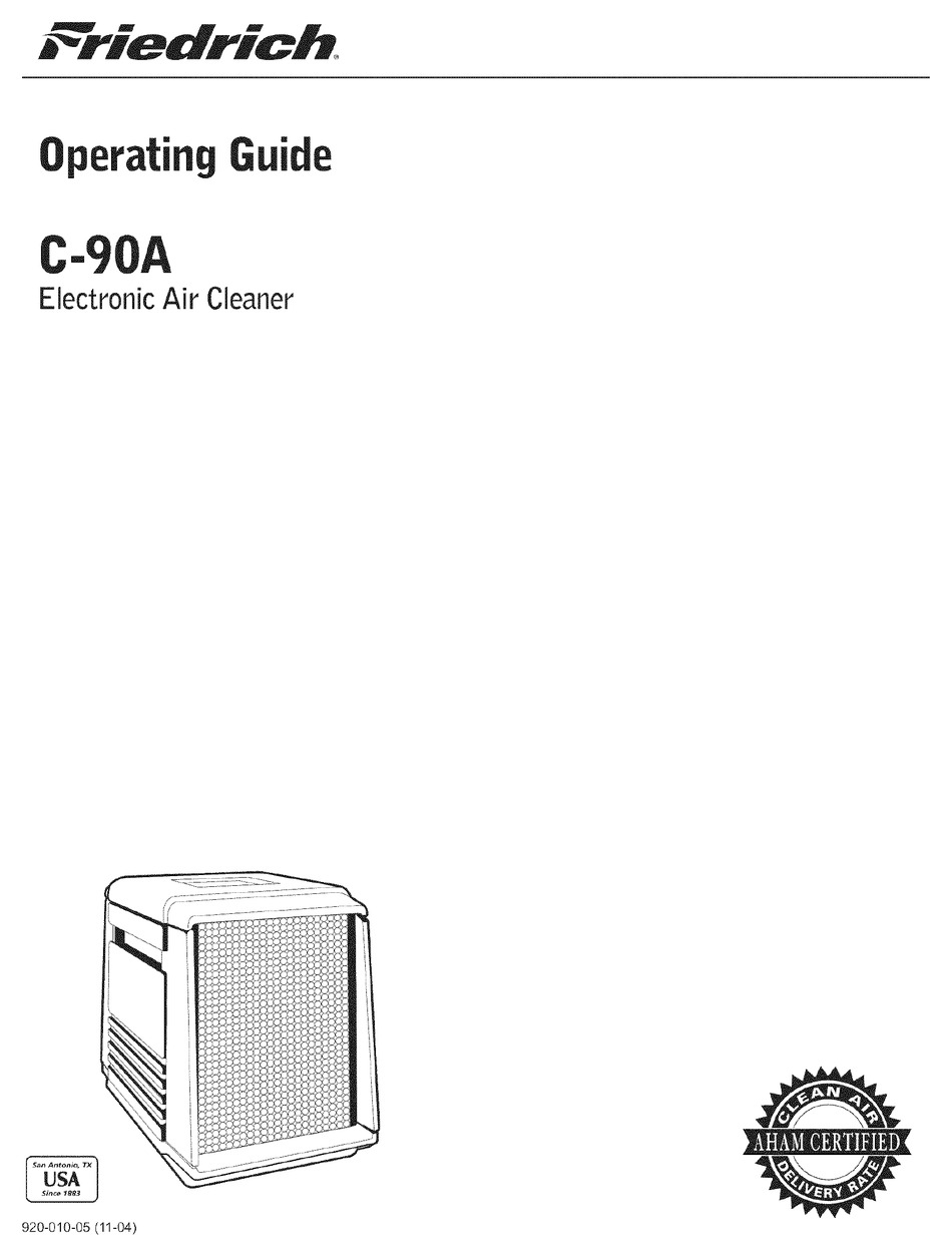 FRIEDRICH C 90A OPERATING MANUAL Pdf Download ManualsLib FRIEDRICH C 90A OPERATING MANUAL Pdf Download ManualsLib