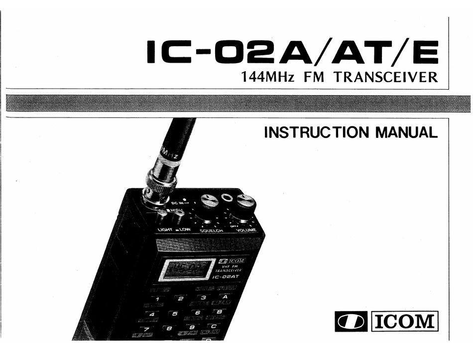 ICOM IC 02A INSRTUCTION MANUAL Pdf Download ManualsLib