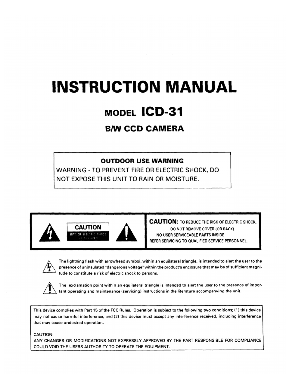 IKEGAMI ICD-31 INSTRUCTION MANUAL Pdf Download | ManualsLib IKEGAMI ICD-31 INSTRUCTION MANUAL Pdf Download | ManualsLib