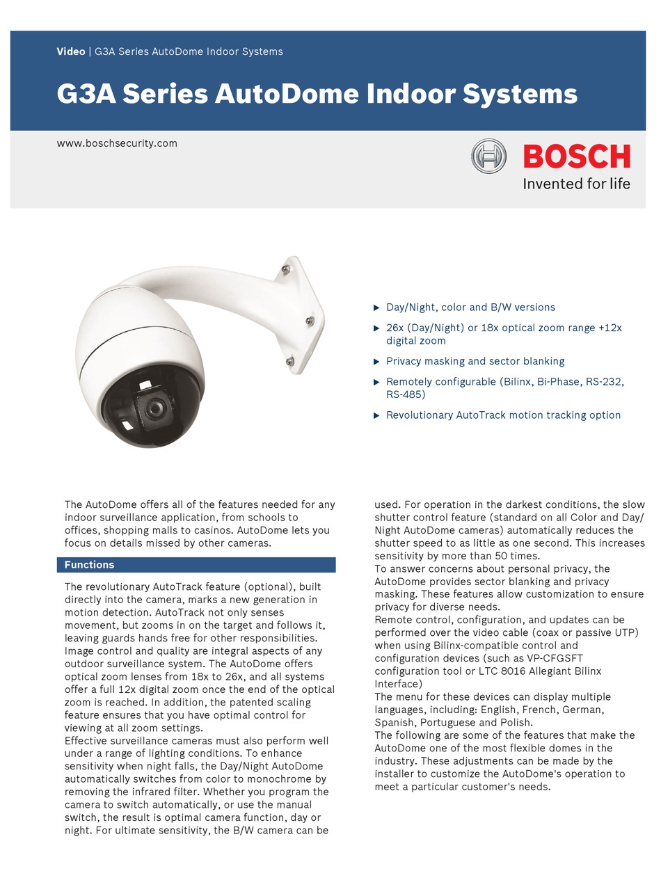 BOSCH G3A SERIES MANUAL Pdf Download | ManualsLib