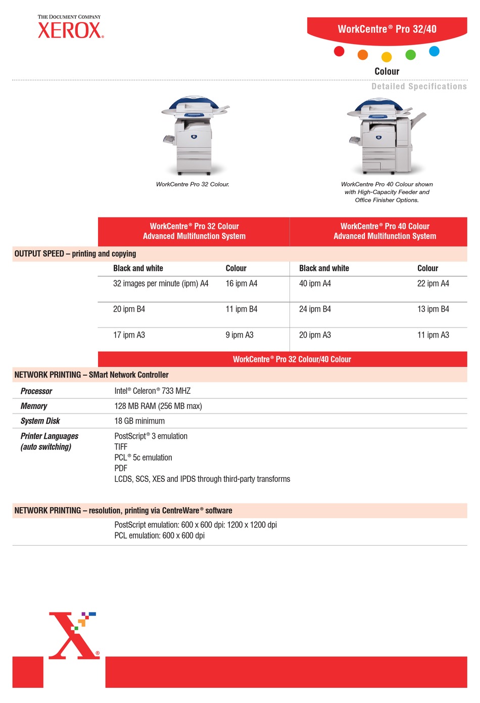 XEROX WORKCENTRE PRO 32 SPECIFICATION Pdf Download | ManualsLib