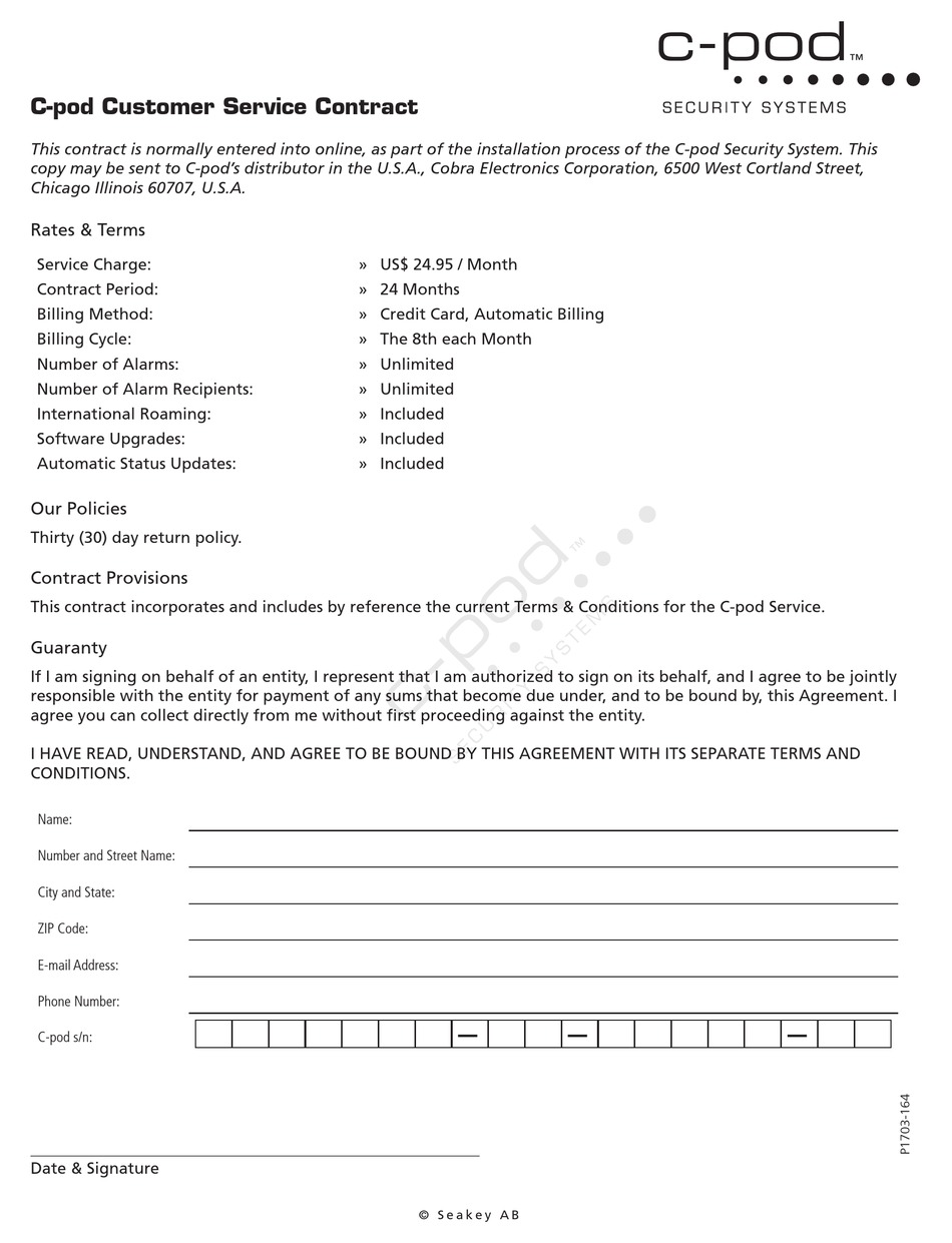 COBRA P1703-141 MANUAL Pdf Download | ManualsLib