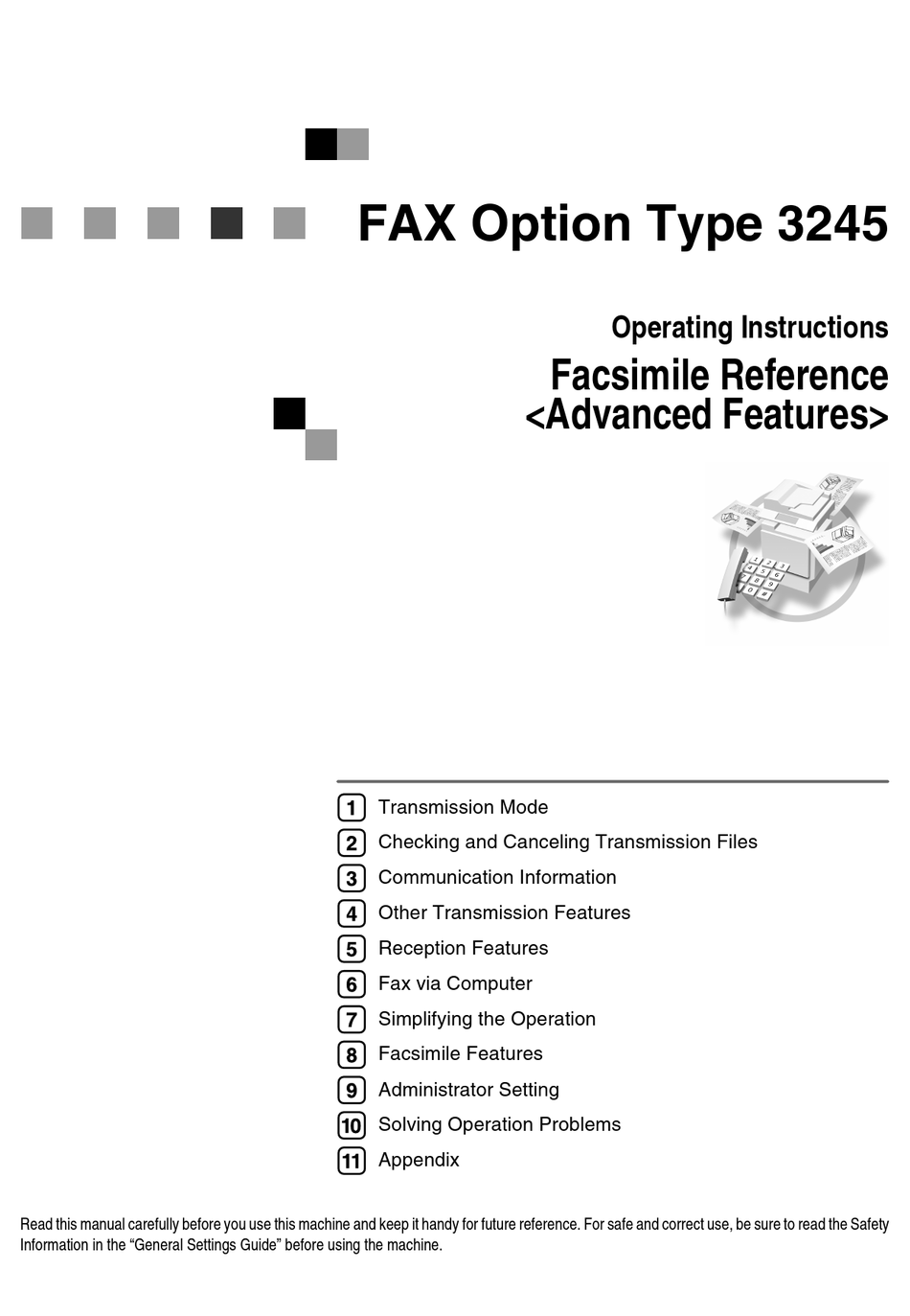 RICOH 3245 TYPE PRINT SERVER FACSIMILE REFERENCE MANUAL Pdf Download 