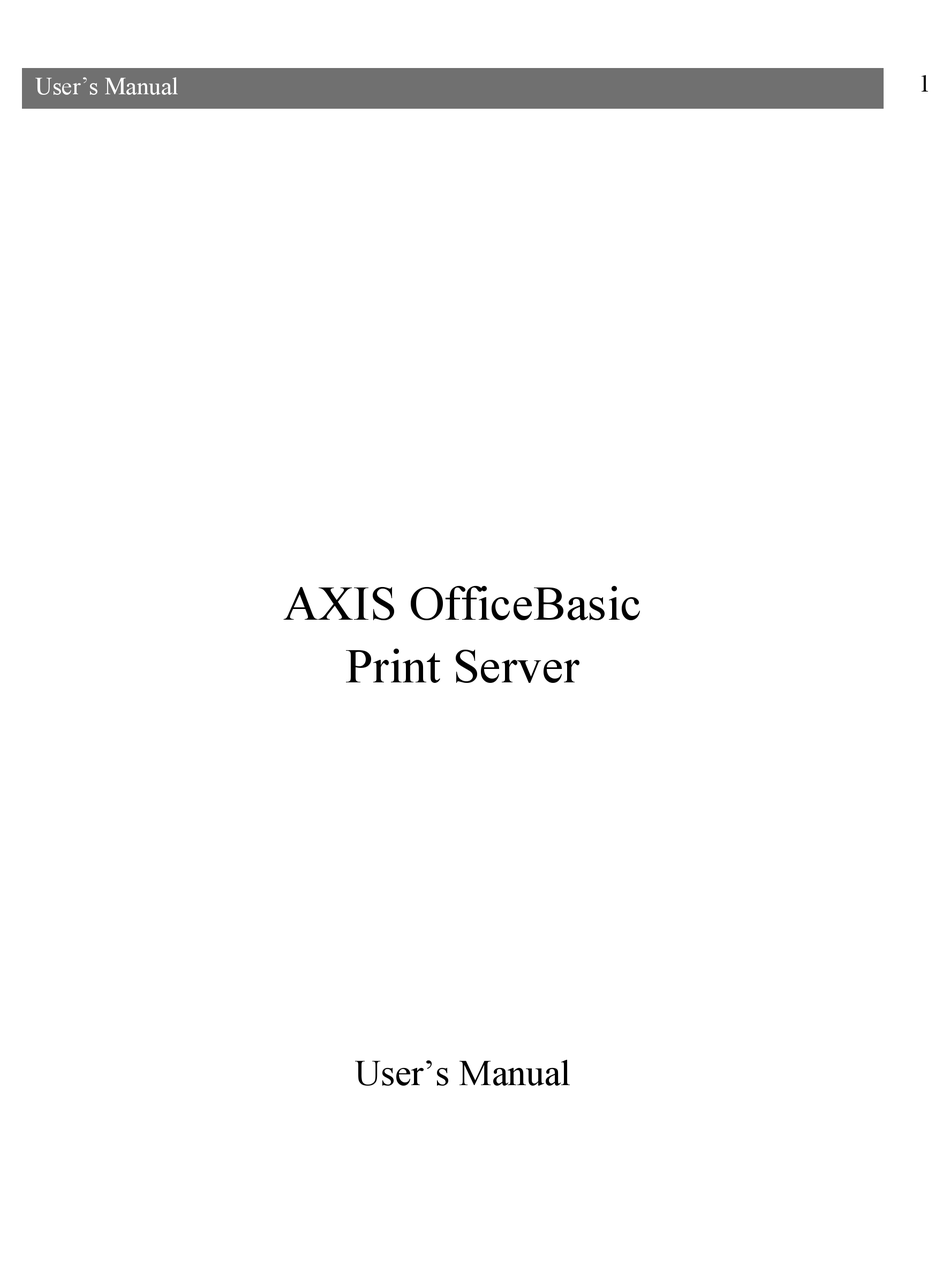 AXIS 16852 USER MANUAL Pdf Download | ManualsLib