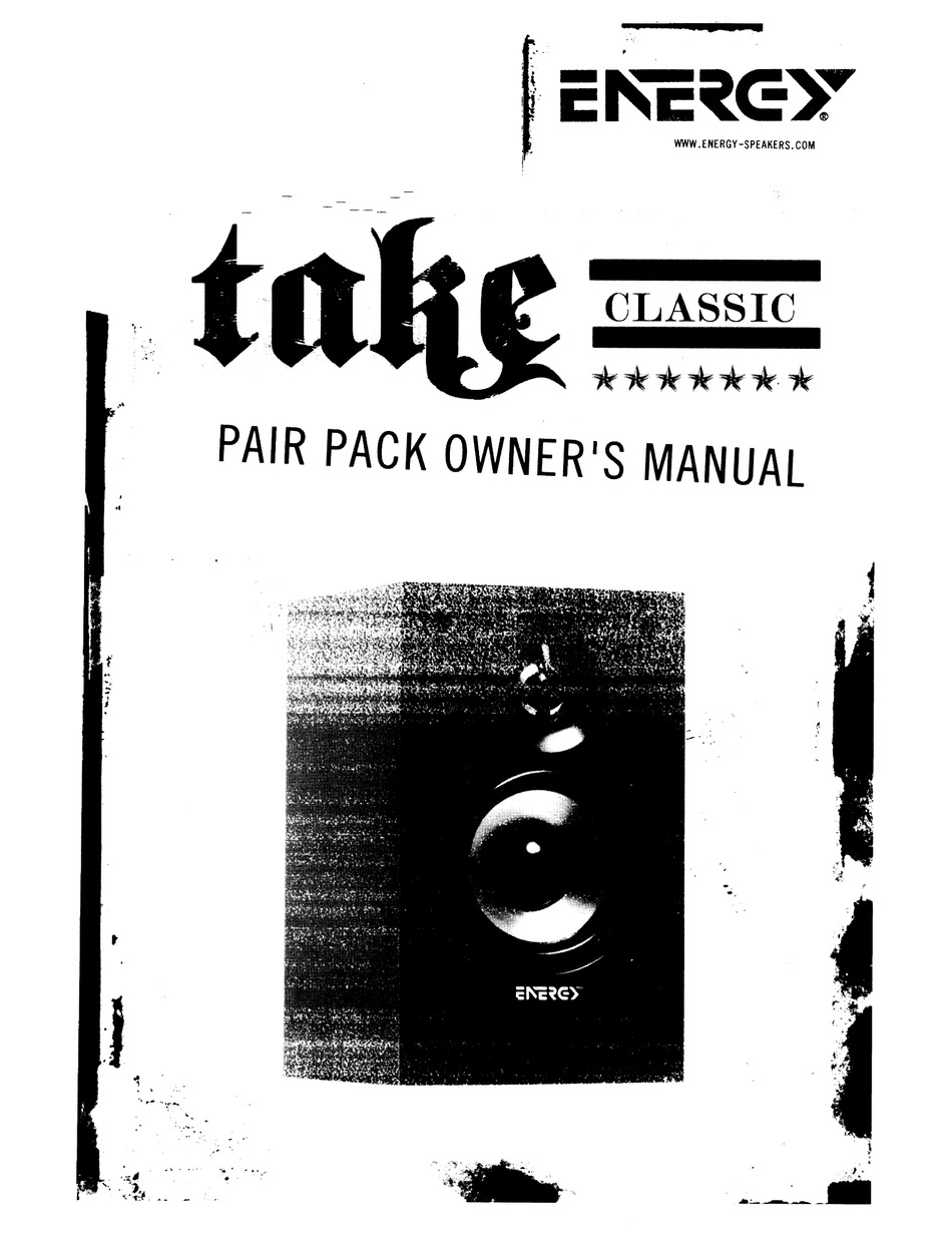 ENERGY TAKE CLASSIC SATELLITE OWNER'S MANUAL Pdf Download | ManualsLib