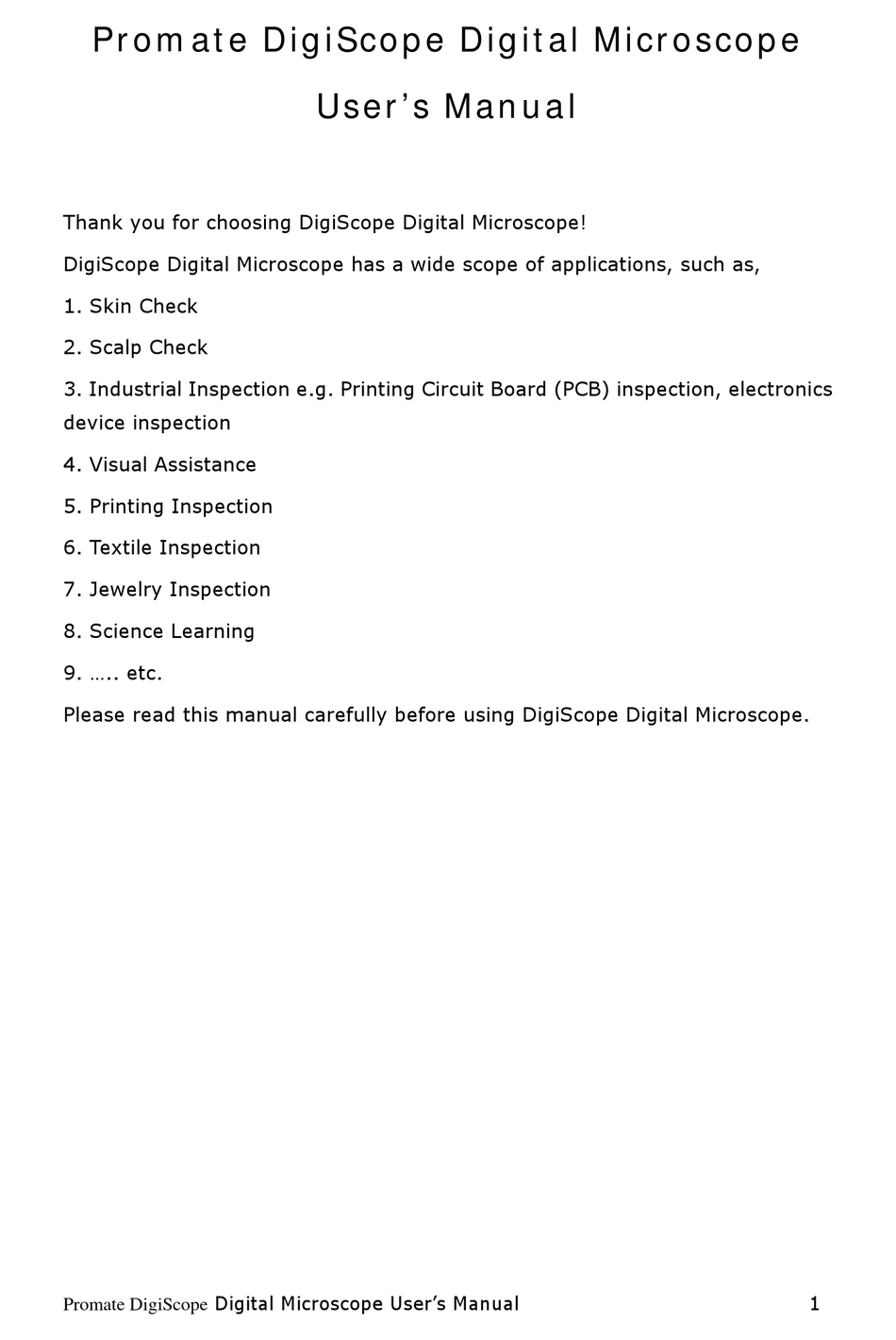PROMATE DIGISCOPE USER MANUAL Pdf Download | ManualsLib