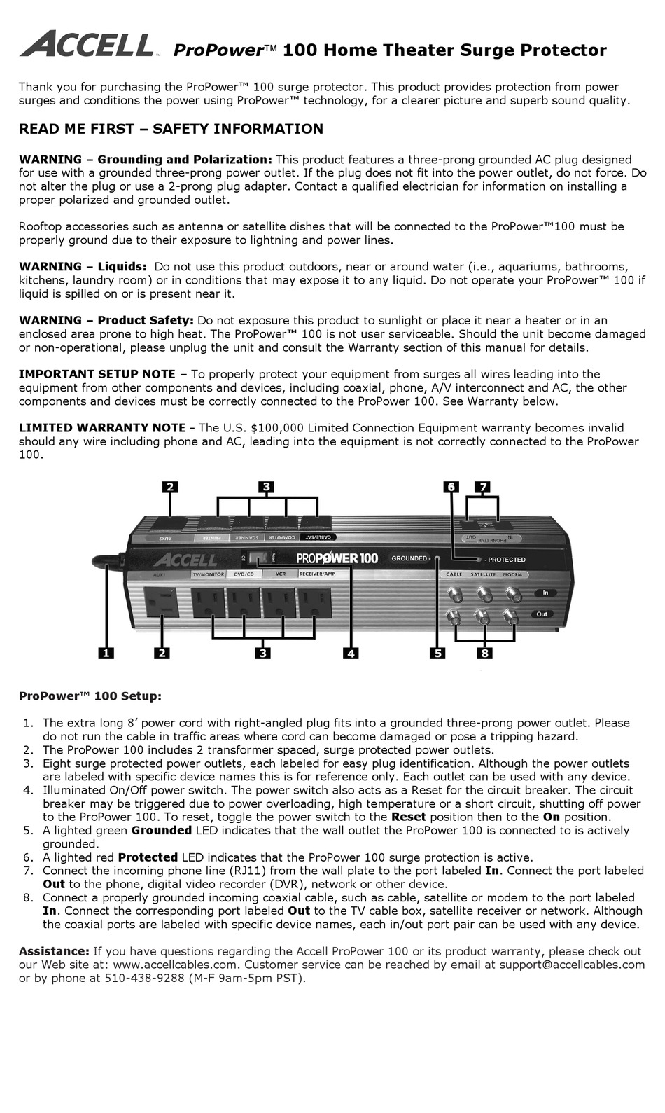 ACCELL PROPOWER 100 USER MANUAL Pdf Download | ManualsLib