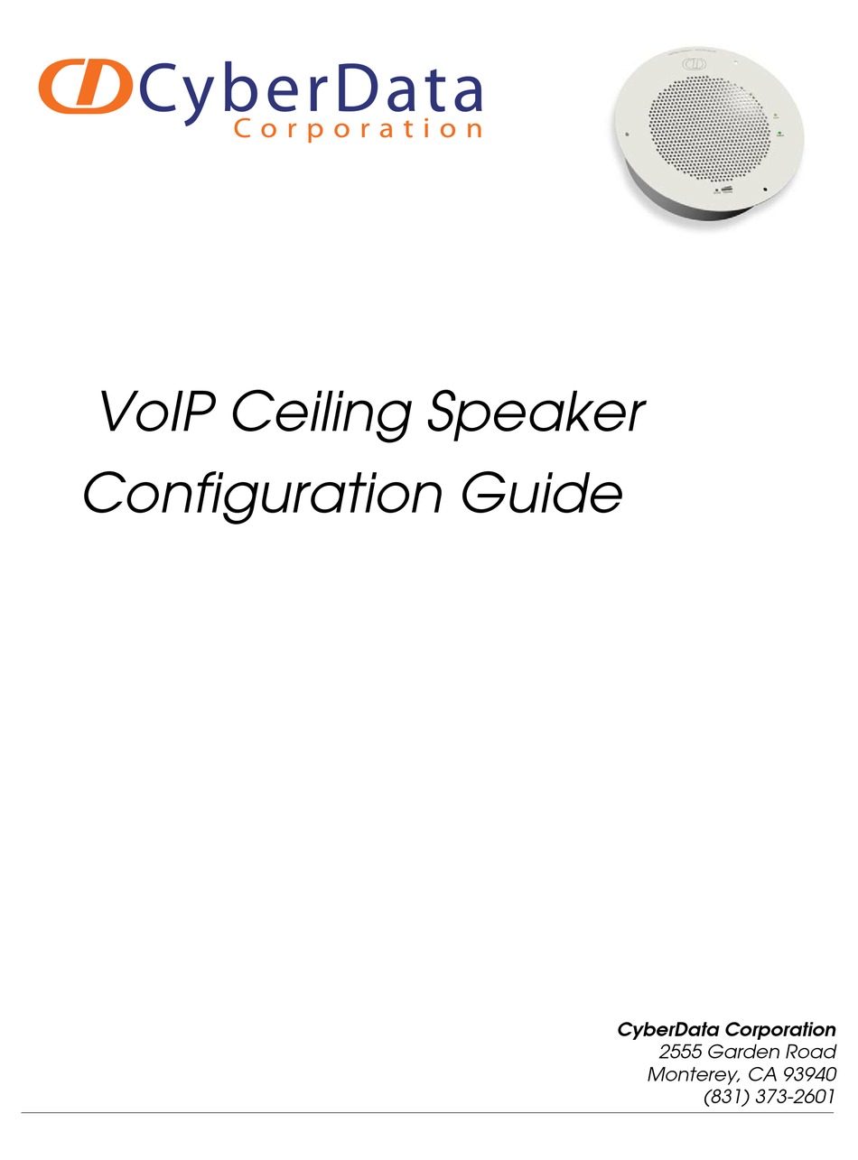 CYBERDATA TN083 CONFIGURATION MANUAL Pdf Download | ManualsLib