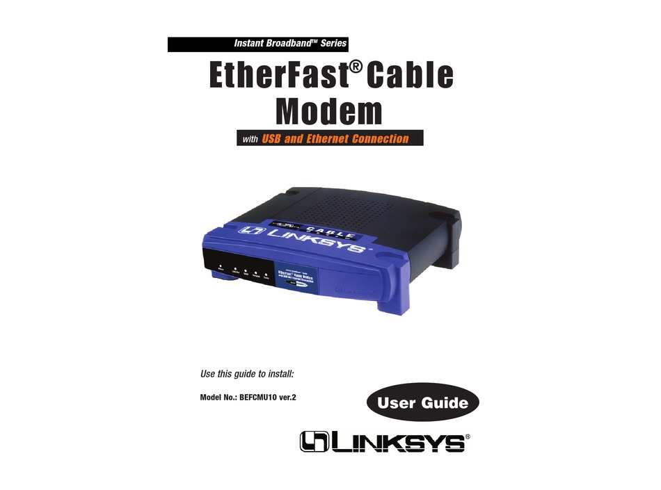 LINKSYS BEFCMU10 VER.2 USER MANUAL Pdf Download | ManualsLib