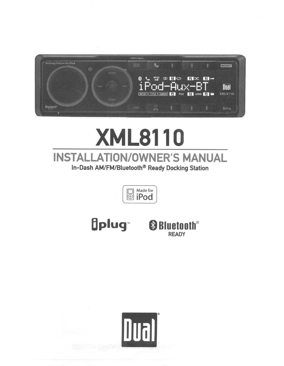 DUAL XML8110 INSTALLATION & OWNER'S MANUAL Pdf Download | ManualsLib