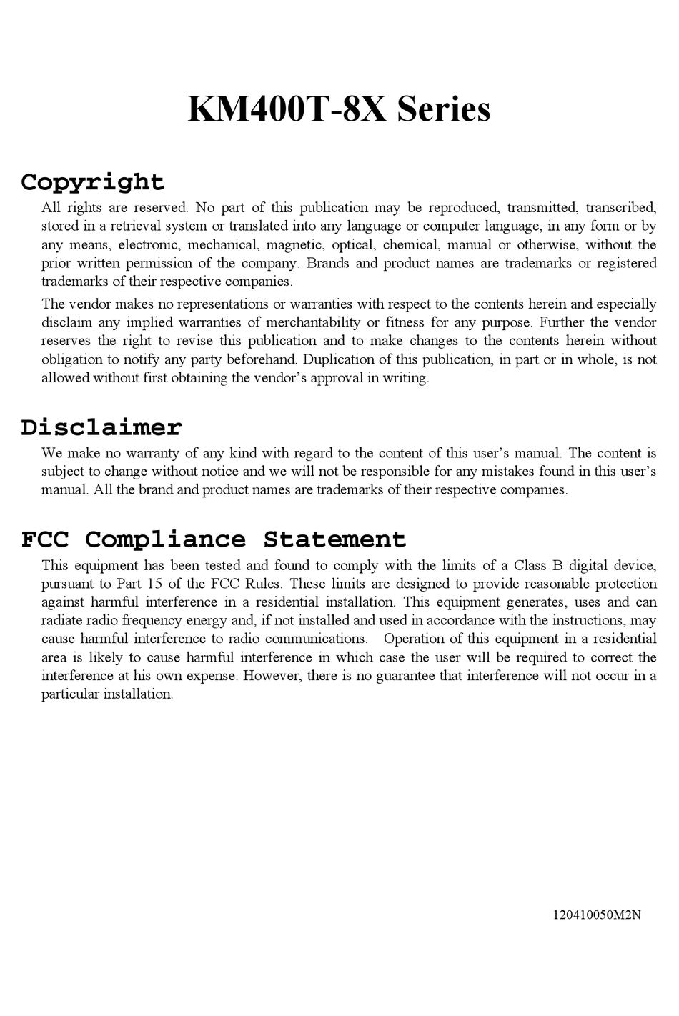 ALBATRON KM400T-8X PRO USER MANUAL Pdf Download | ManualsLib