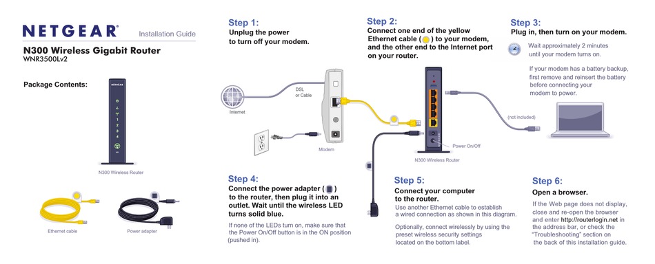 NETGEAR WNR3500LV2 INSTALLATION MANUAL Pdf Download | ManualsLib