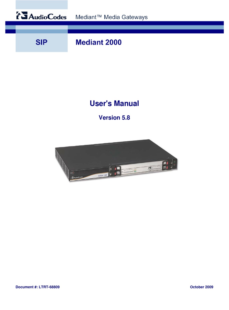 AUDIOCODES MEDIANT 2000 USER MANUAL Pdf Download ManualsLib audiocodes-mediant-2000-user-manual-pdf-download-manualslib