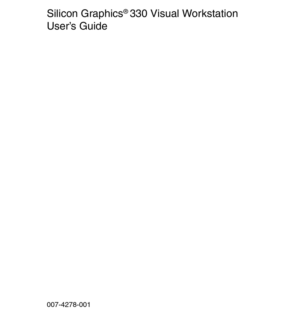 SILICON GRAPHICS 330 USER MANUAL Pdf Download | ManualsLib