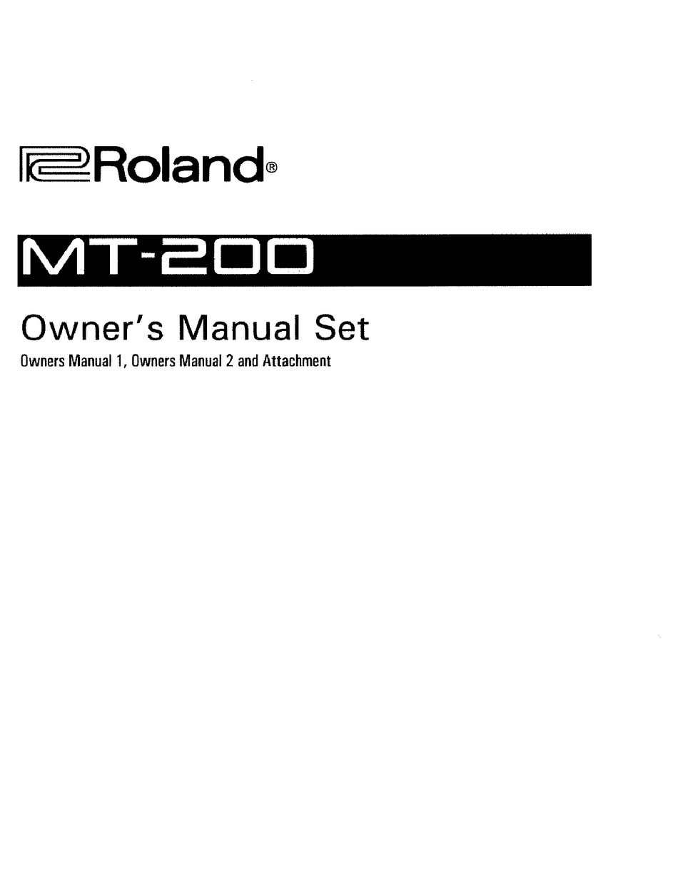 ROLAND MT 200 OWNER S MANUAL SET Pdf Download ManualsLib roland-mt-200-owner-s-manual-set-pdf-download-manualslib