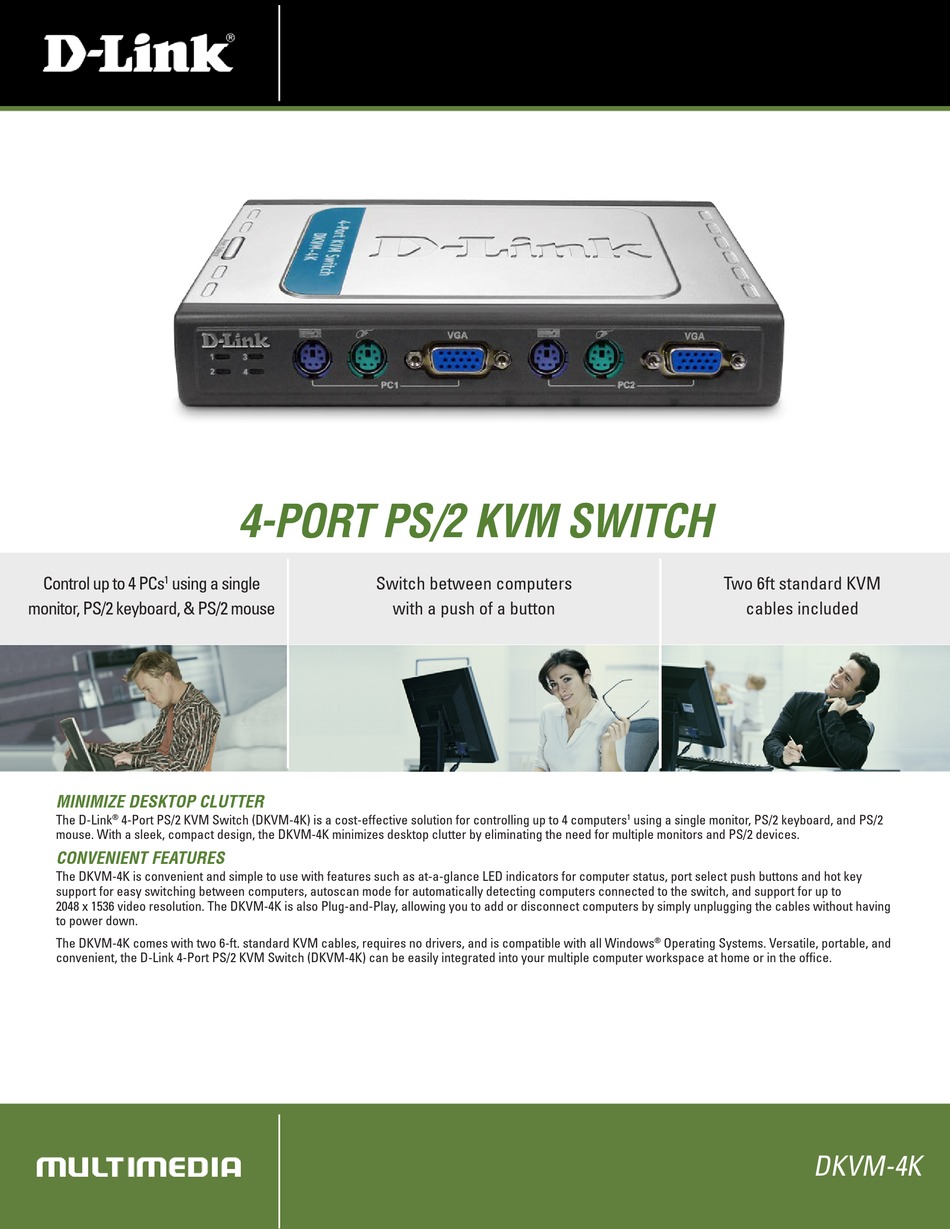 D-LINK DKVM-4K TECHNICAL SPECIFICATIONS Pdf Download | ManualsLib
