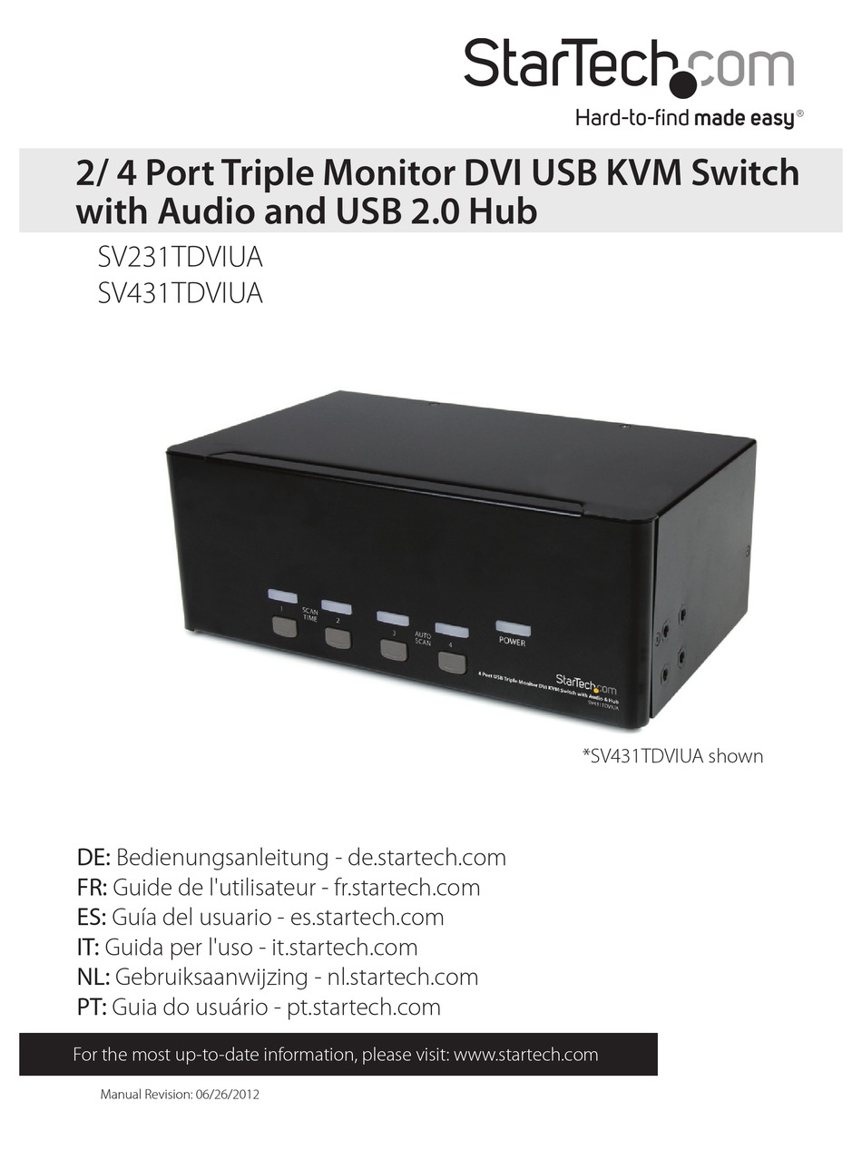 STARTECH.COM SV231TDVIUA USER MANUAL Pdf Download | ManualsLib