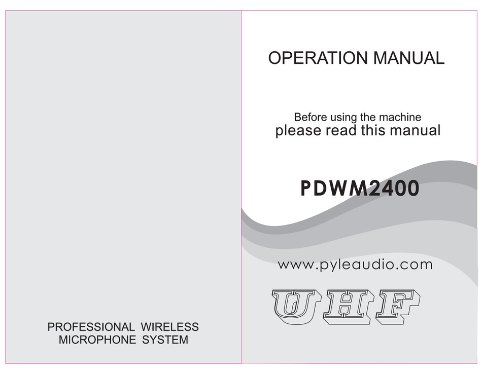 PYLE AUDIO PDWM2400 OPERATION MANUAL Pdf Download | ManualsLib PYLE AUDIO PDWM2400 OPERATION MANUAL Pdf Download | ManualsLib