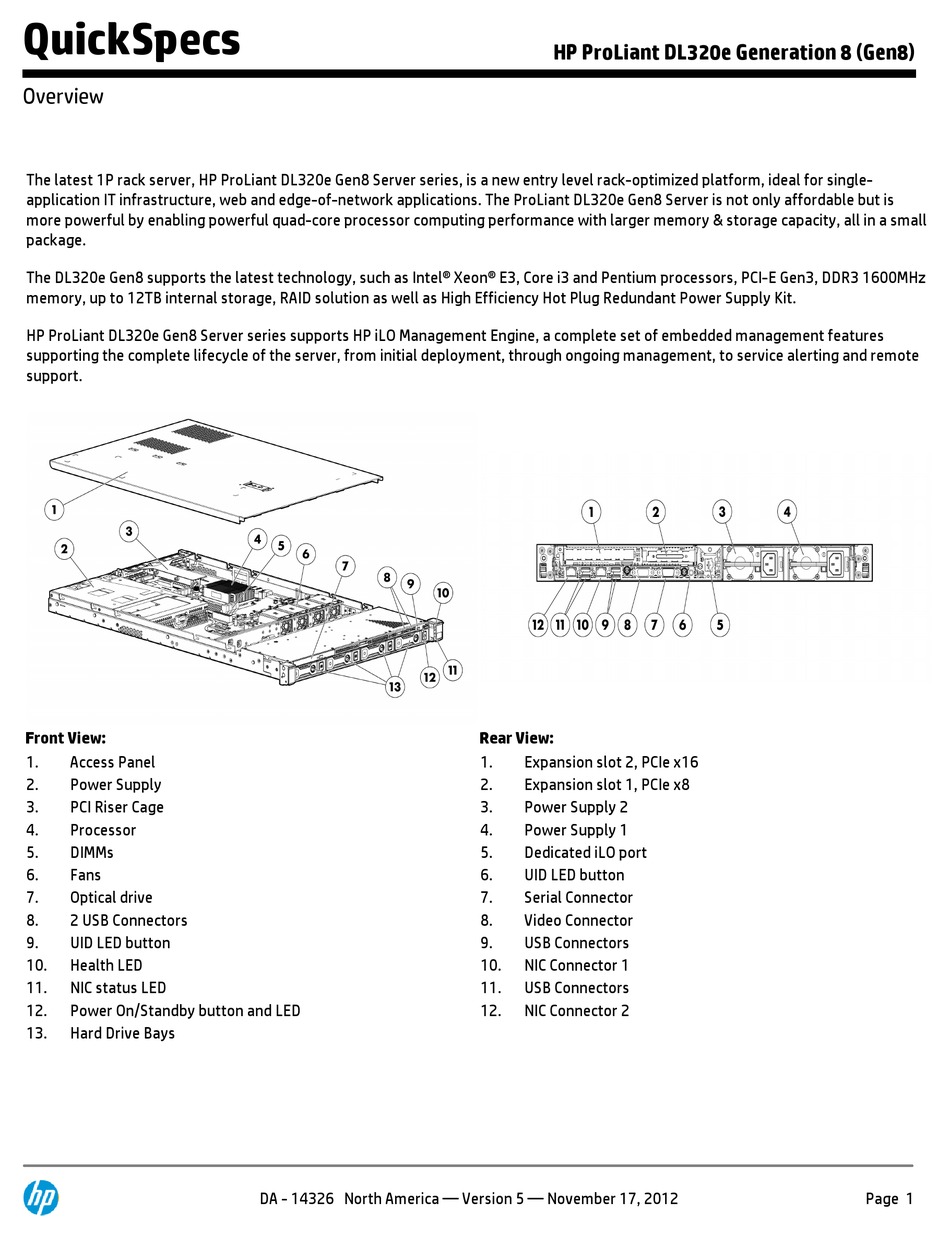 HP PROLIANT DL320E QUICKSPECS Pdf Download ManualsLib HP PROLIANT DL320E QUICKSPECS Pdf Download ManualsLib