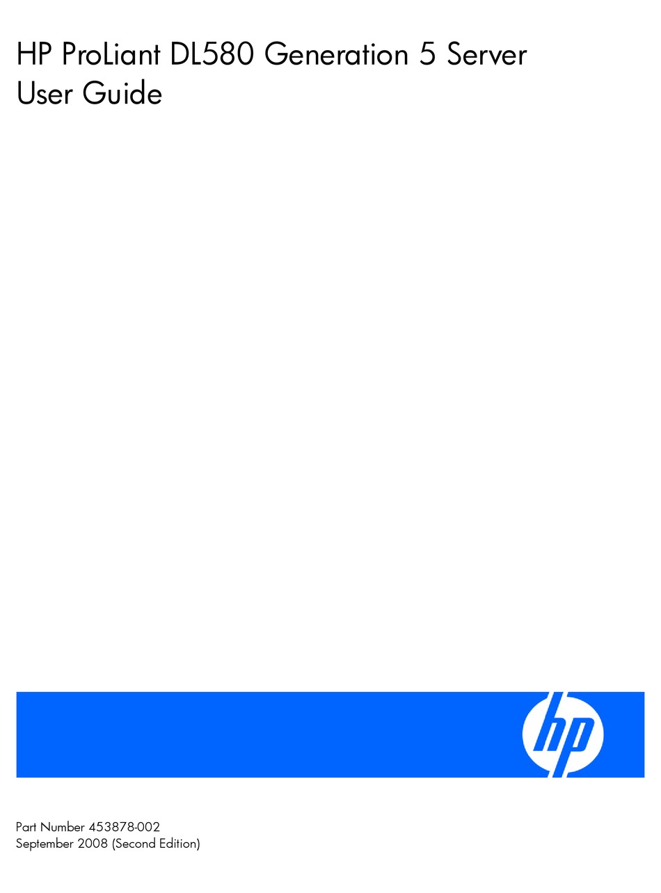 HP PROLIANT DL580 USER MANUAL Pdf Download ManualsLib HP PROLIANT DL580 USER MANUAL Pdf Download ManualsLib