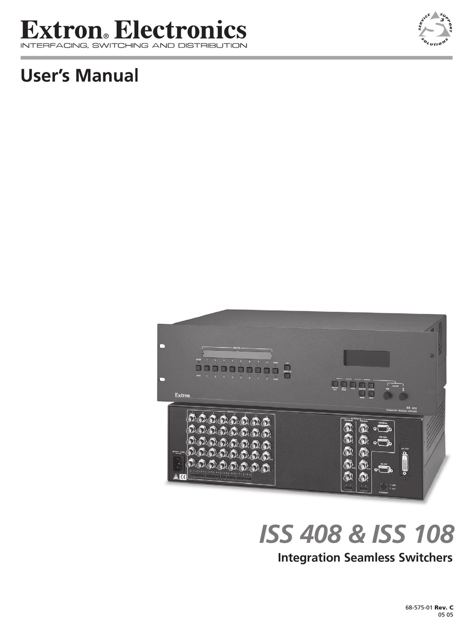 EXTRON ELECTRONICS ISS 408 USER MANUAL Pdf Download | ManualsLib