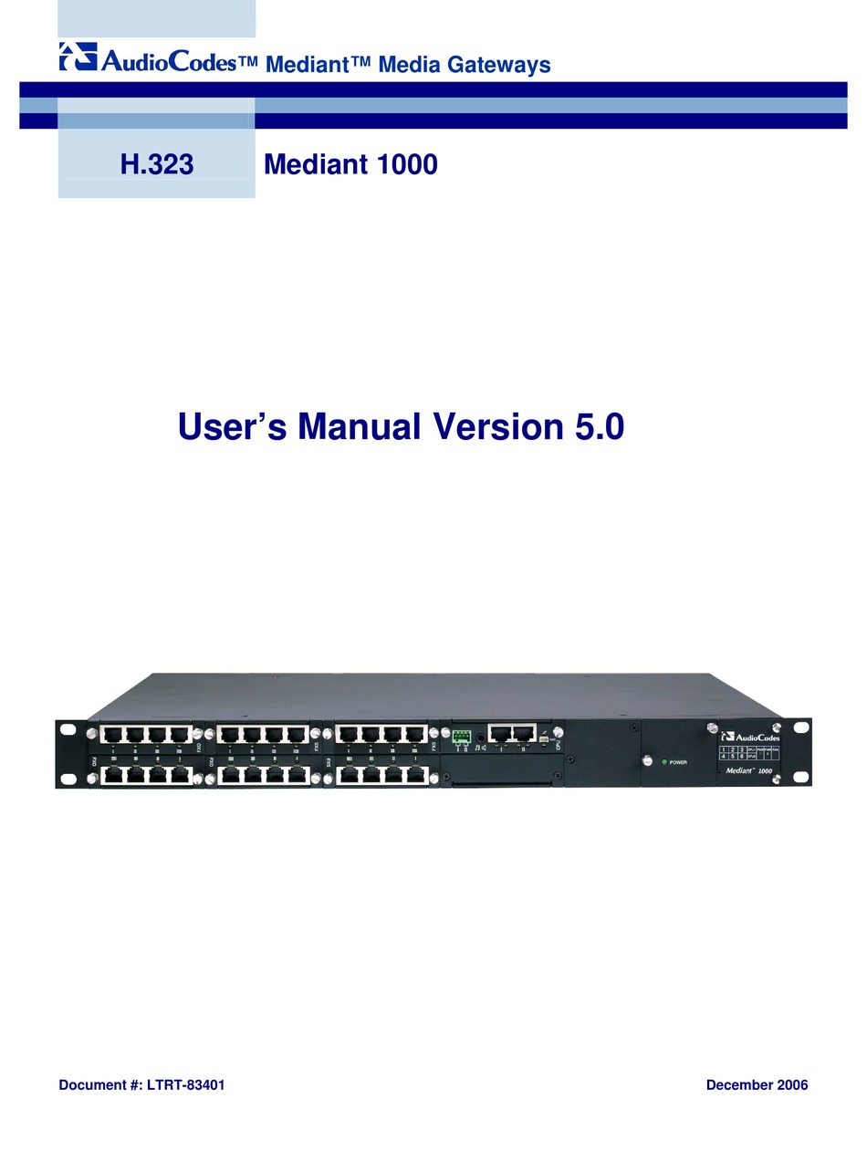 AUDIOCODES MEDIANT 1000 USER MANUAL Pdf Download ManualsLib audiocodes-mediant-1000-user-manual-pdf-download-manualslib