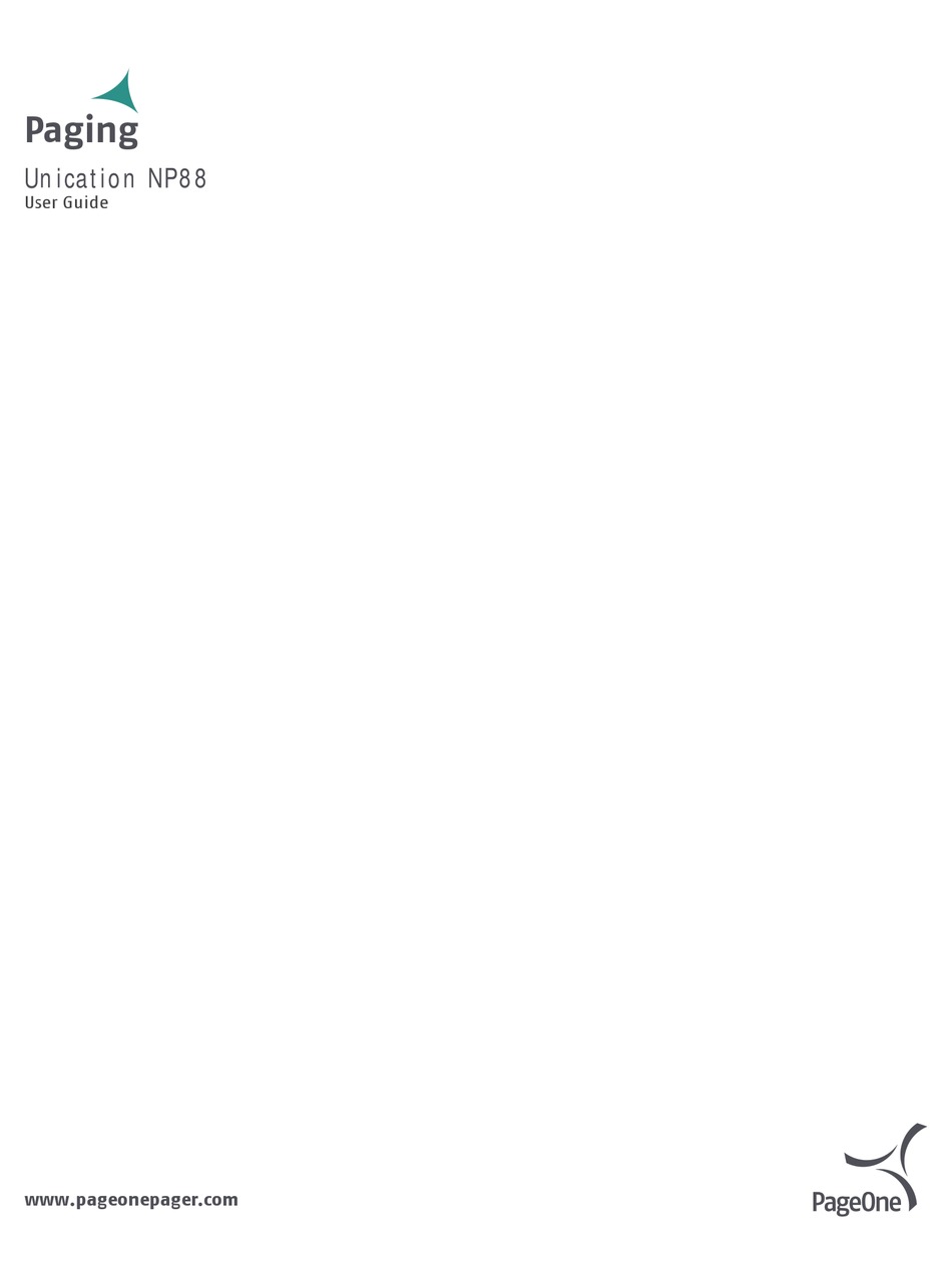 PAGEONE NP88 USER MANUAL Pdf Download | ManualsLib
