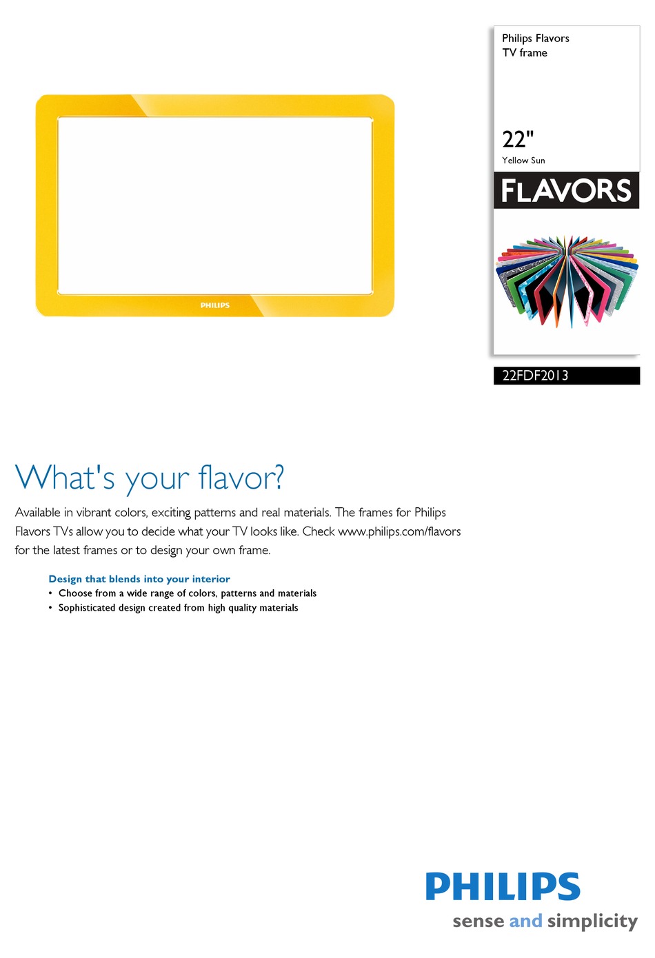 PHILIPS FLAVORS 22FDF2013 SPECIFICATIONS Pdf Download | ManualsLib