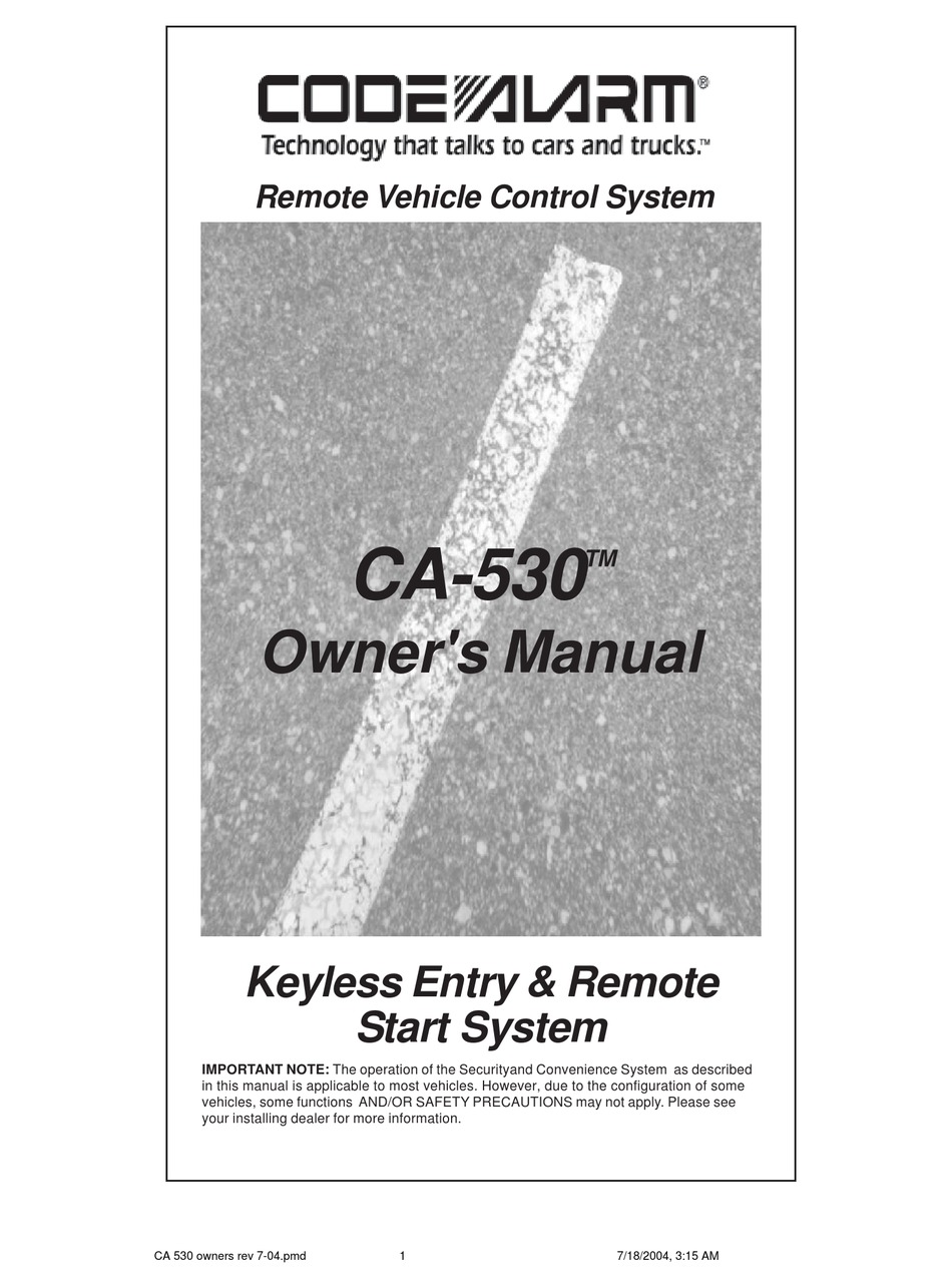 CODE ALARM CA 530 OWNER S MANUAL Pdf Download ManualsLib code-alarm-ca-530-owner-s-manual-pdf-download-manualslib