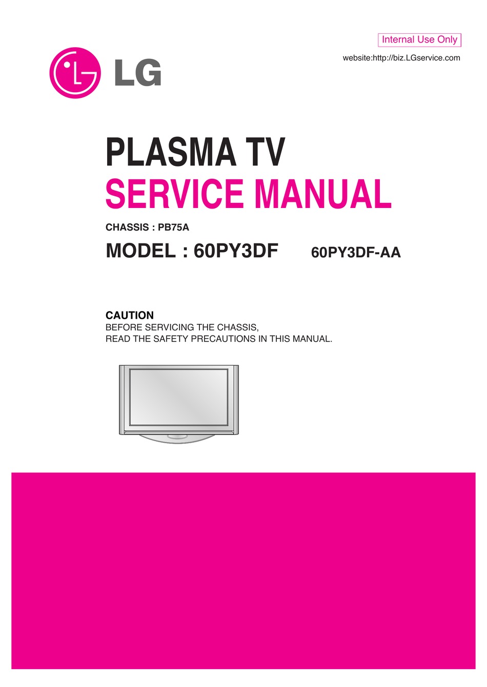 LG 60PY3DF SERVICE MANUAL Pdf Download | ManualsLib