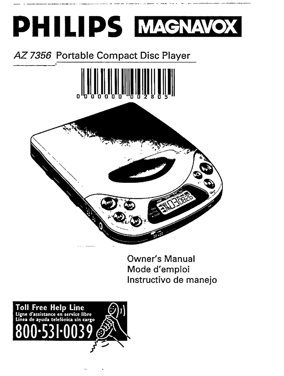 PHILIPS AZ 7356 OWNER'S MANUAL Pdf Download | ManualsLib