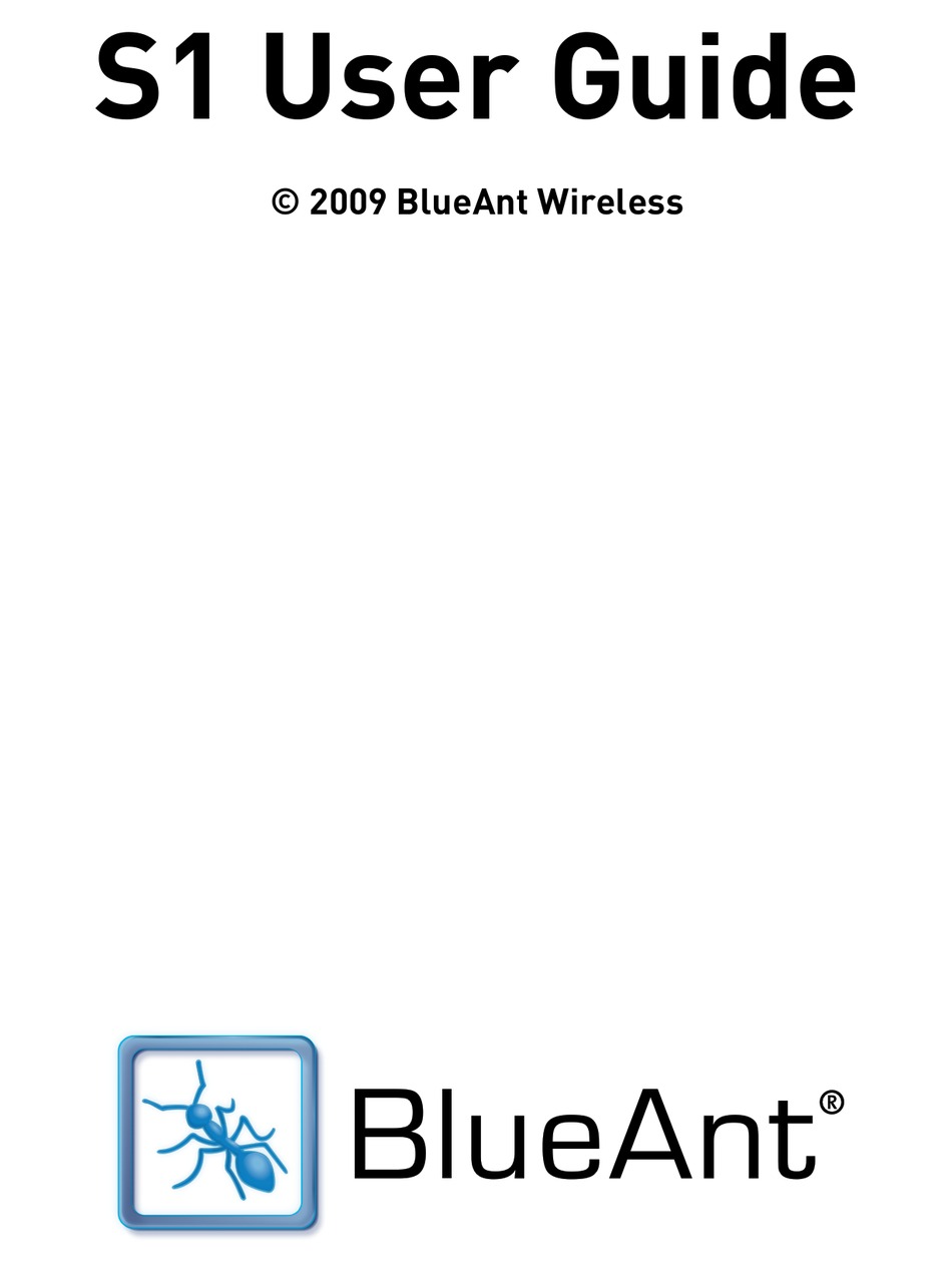 BLUEANT S1 USER MANUAL Pdf Download | ManualsLib